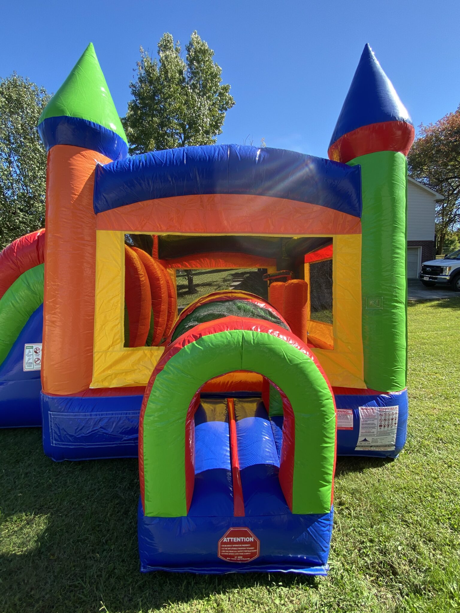 Dual Lane Bounce N' Slide Combo (Dry Slide) | Nashville Bounce Co.