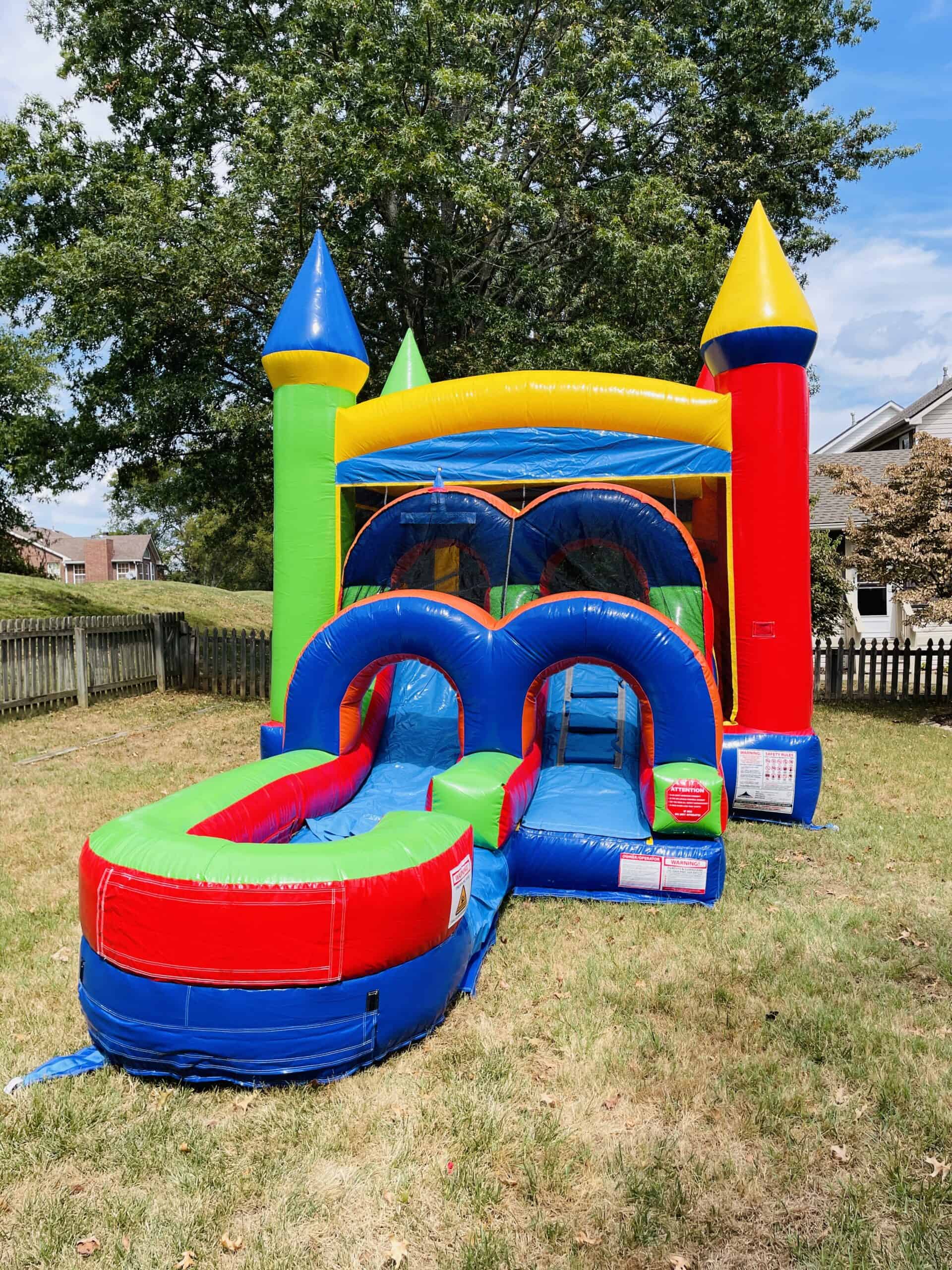 Single Lane Bounce N' Slide Combo (Wet or Dry) | Nashville Bounce Co.